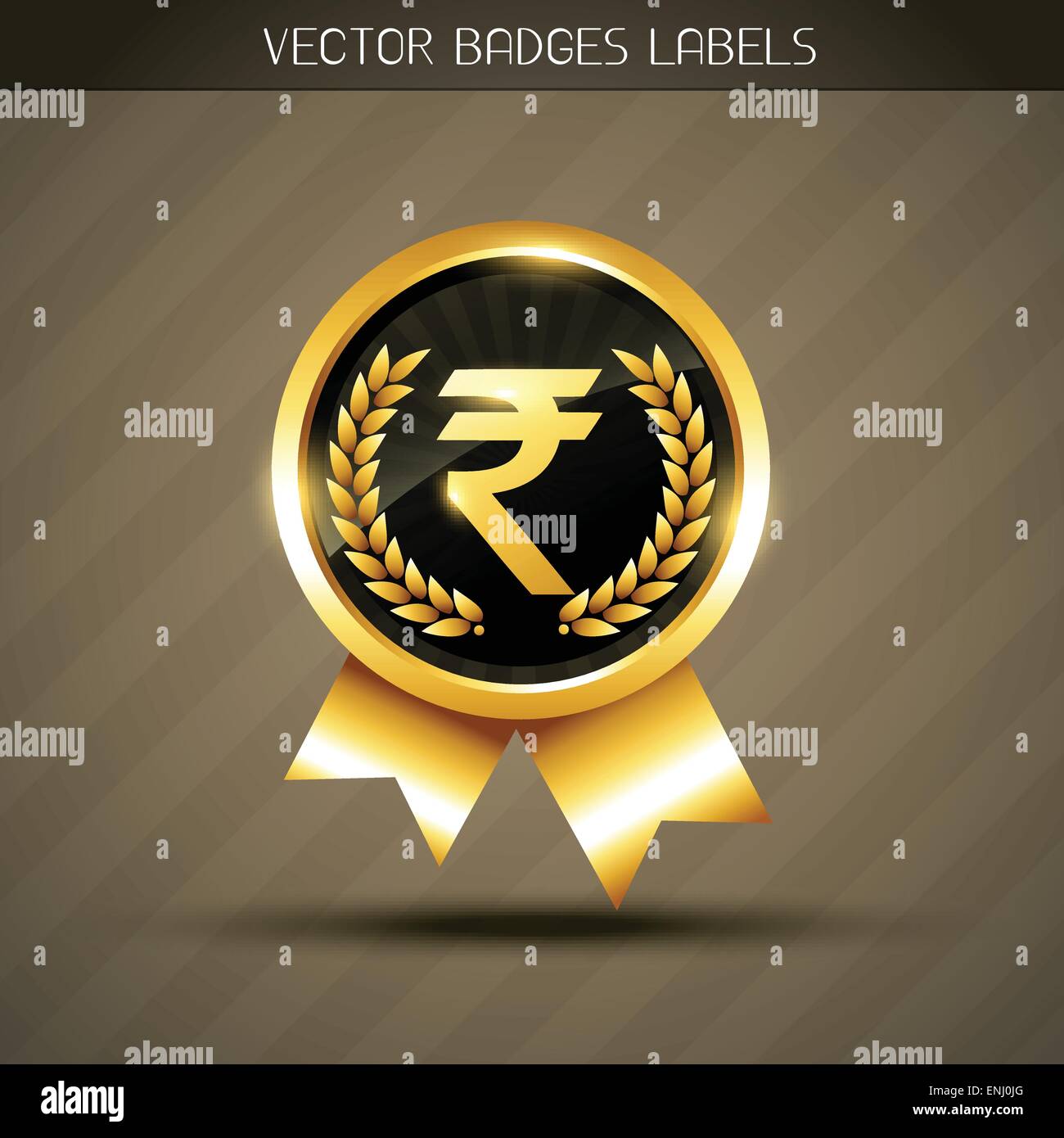 indian rupee symbol on golden label Stock Vector Image & Art - Alamy