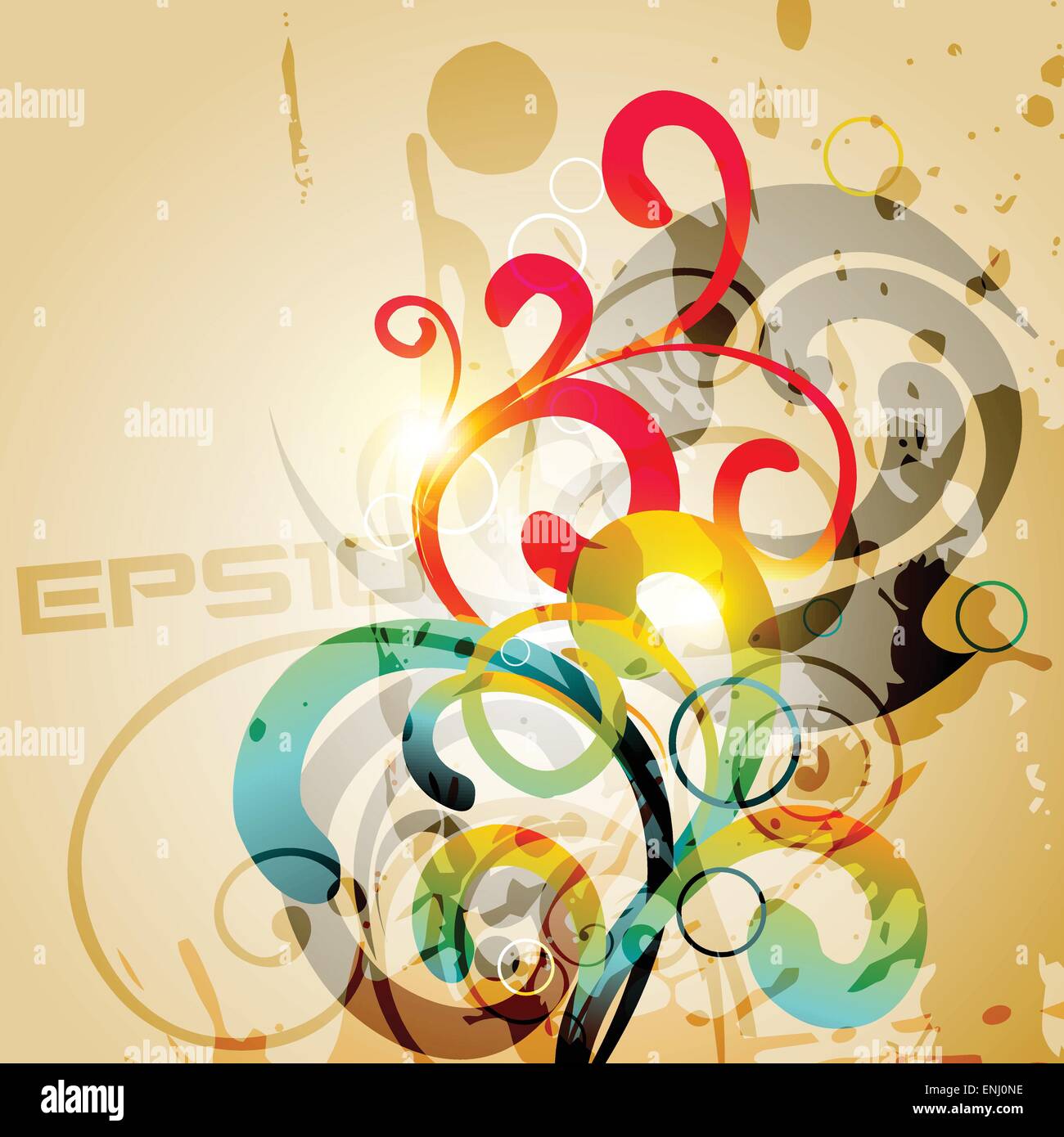 abstract dirty floral background vector design Stock Vector Image & Art ...