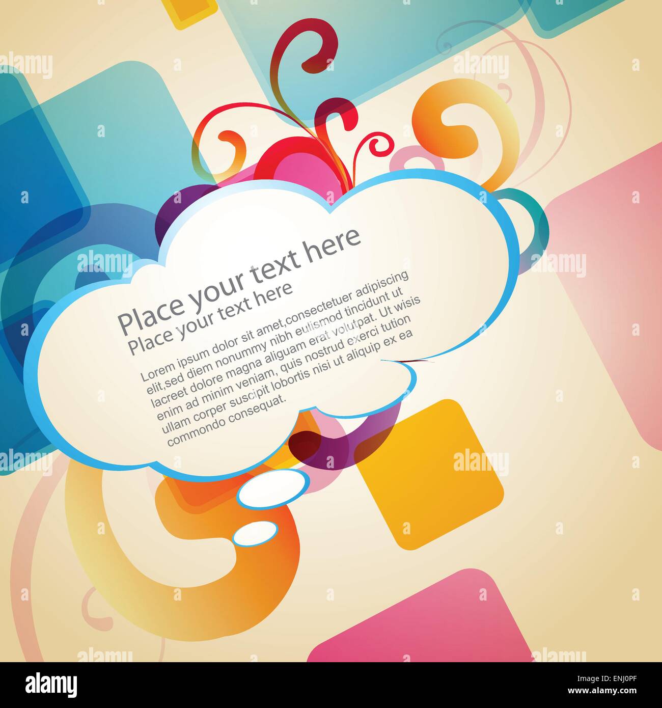 vector chat bubble on abstract background Stock Vector Image & Art - Alamy