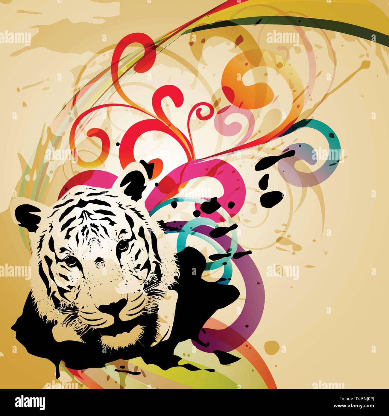 vector abstract tiger background illustration Stock Vector Image & Art ...
