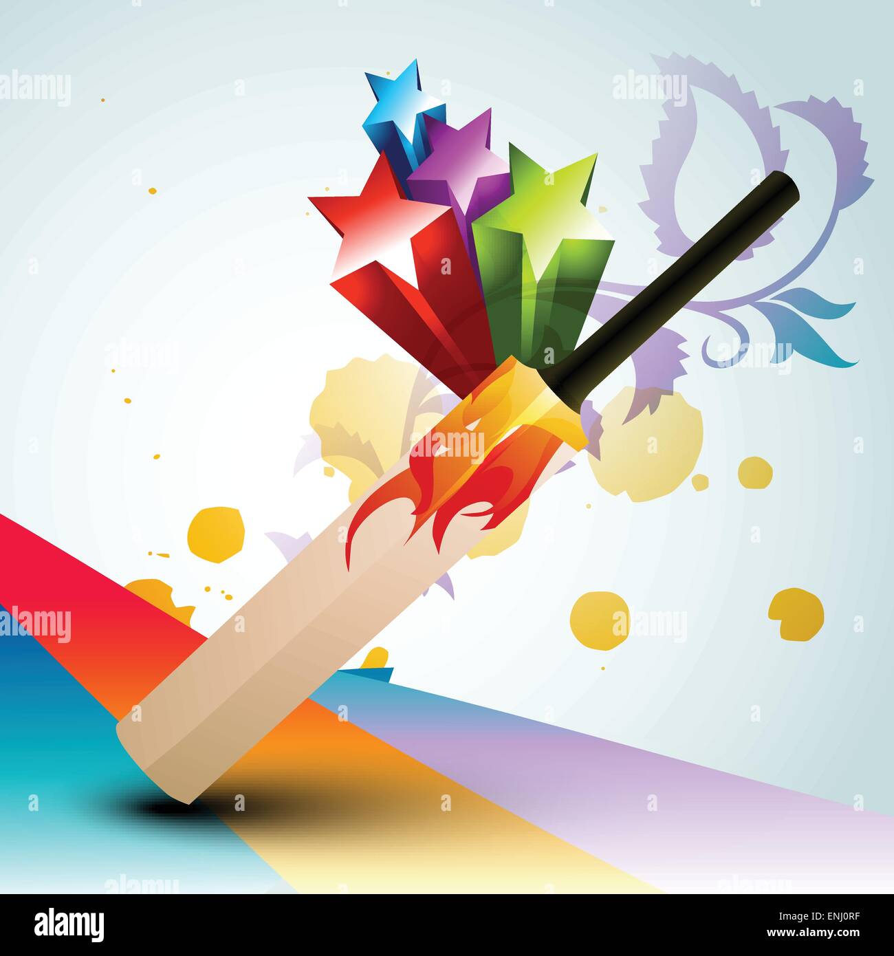 Cricket bat Stock Vector Images - Alamy