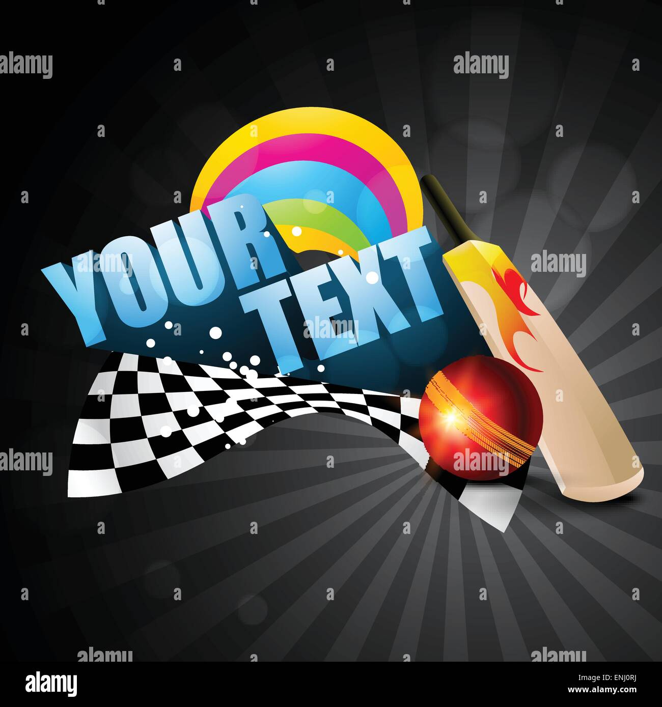 cricket theme background with space for your text Stock Vector Image ...