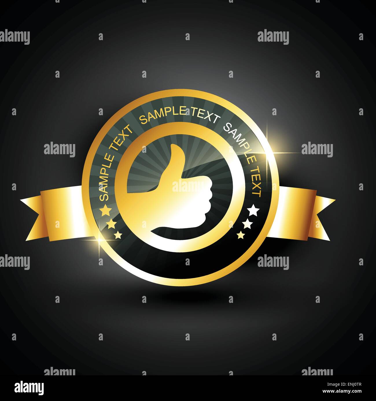 stylish vector thumbs up label Stock Vector Image & Art - Alamy