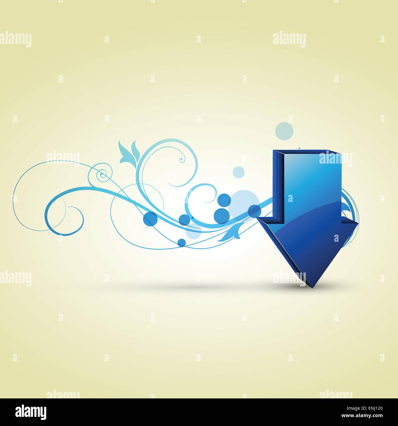 vector shiny blue arrow pointing downwards Stock Vector Image & Art - Alamy