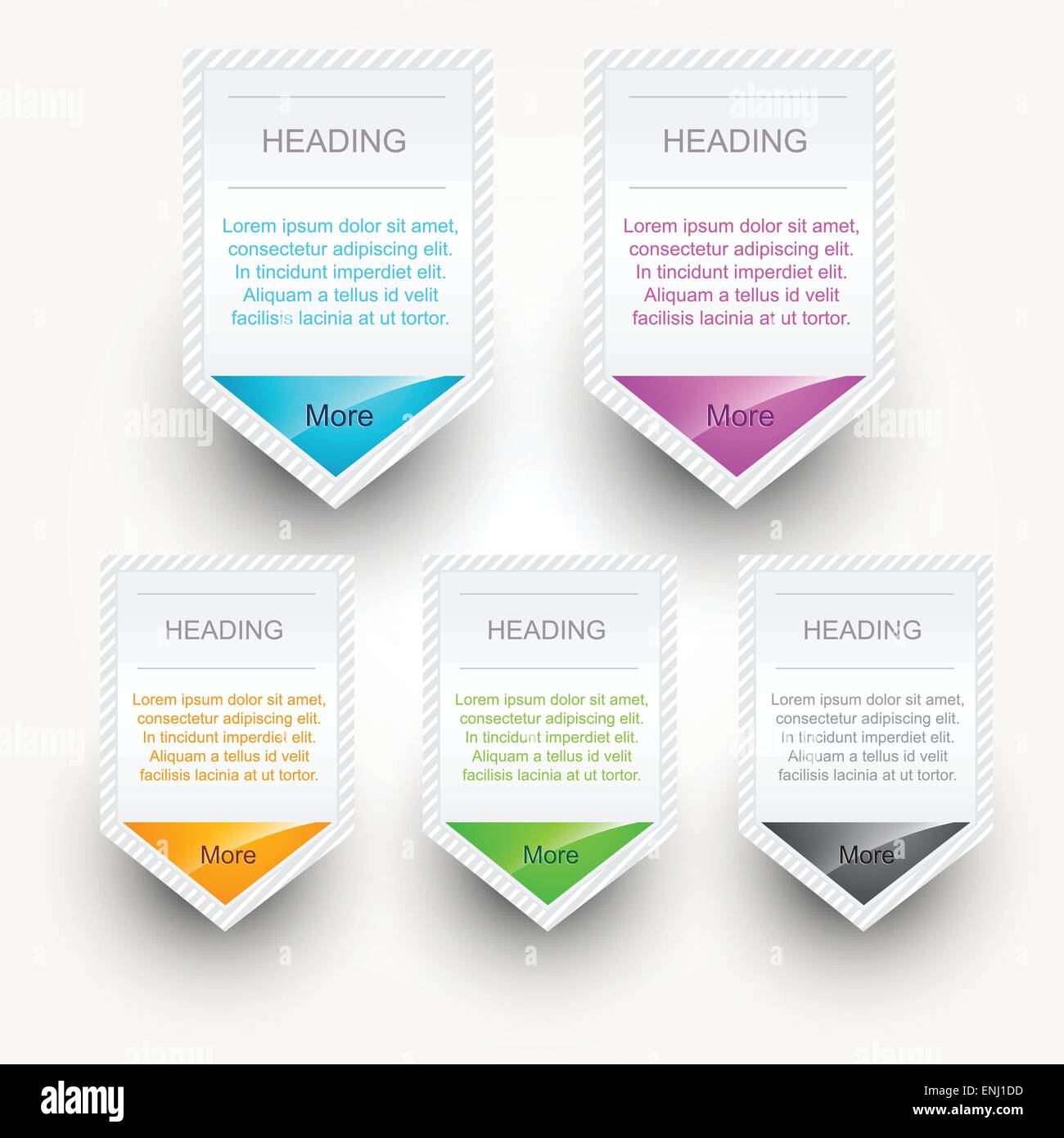 vector web display elements set of five Stock Vector Image & Art - Alamy