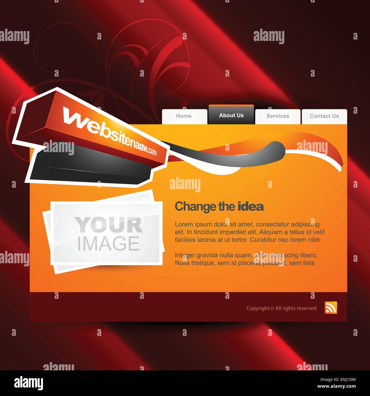 stylish artistic vector webpage template Stock Vector Image & Art - Alamy