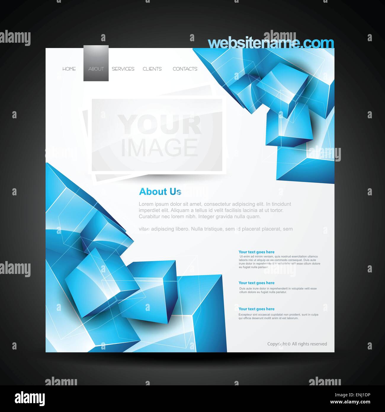 stylish editable vector webpage template Stock Vector Image & Art - Alamy