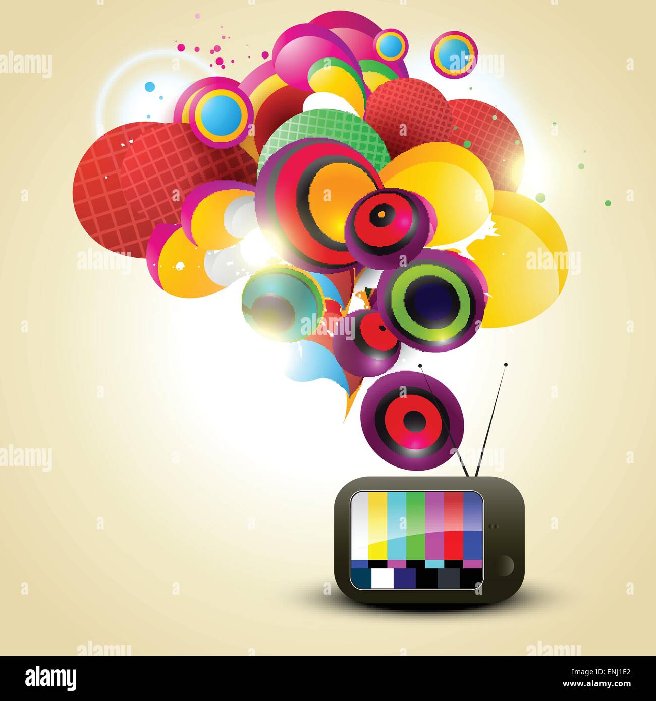 stylish vector tv colorful background Stock Vector Image & Art - Alamy