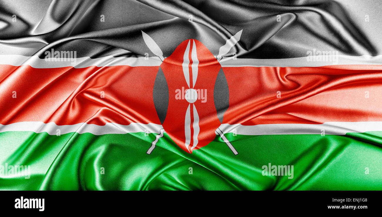 National flag of kenya waving hi-res stock photography and images - Alamy