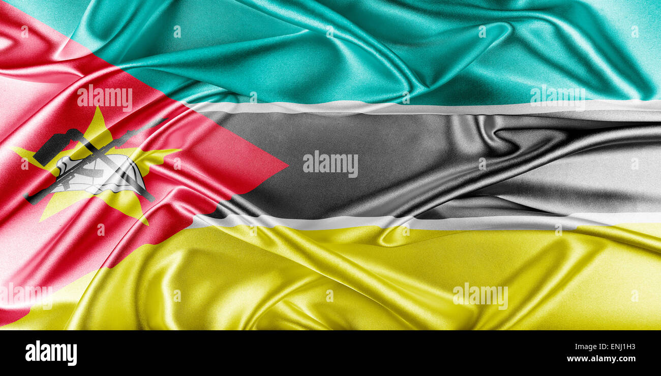 Waving flag of mozambique hi-res stock photography and images - Alamy