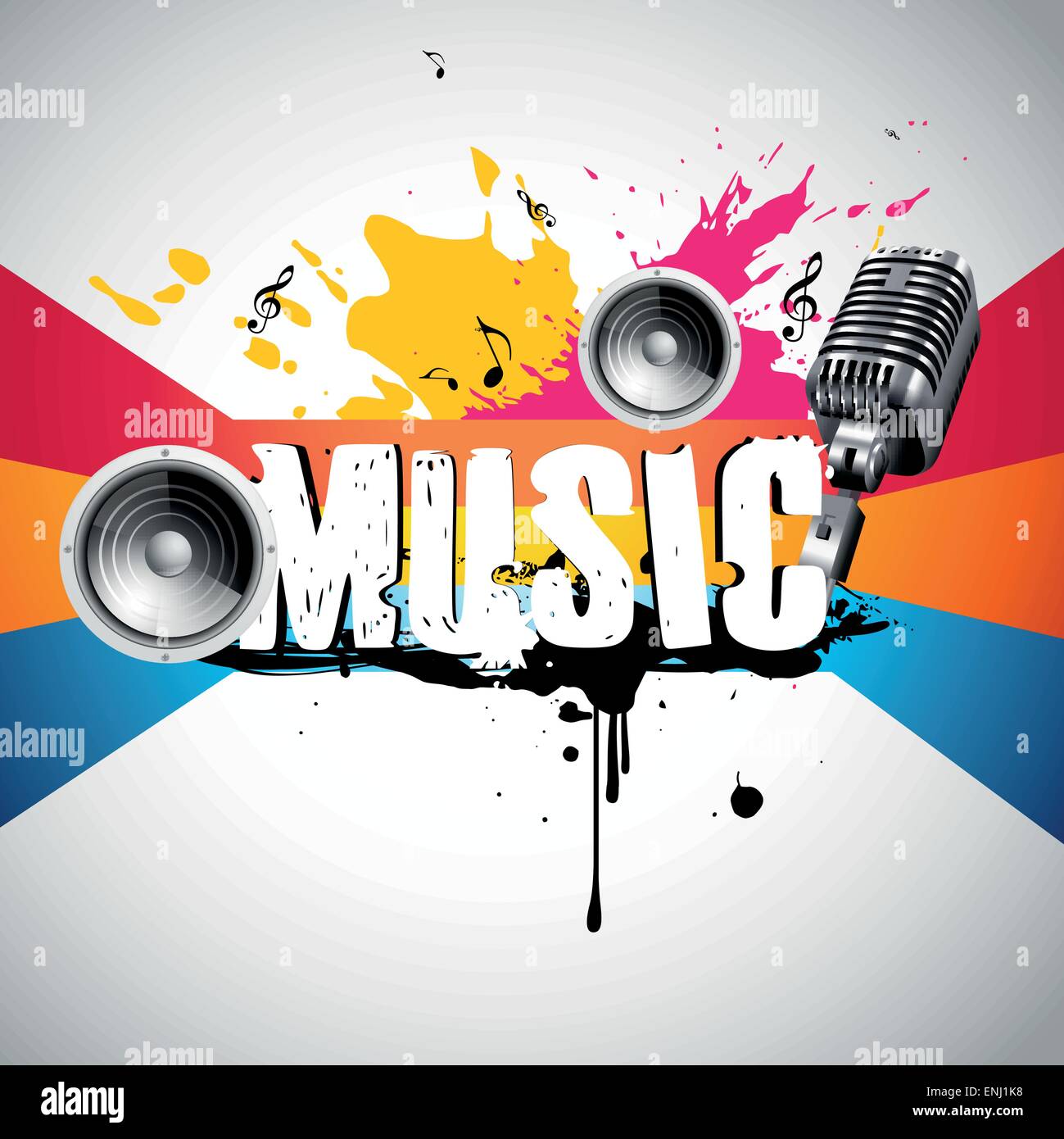 Grunge party speaker Stock Vector Images - Alamy