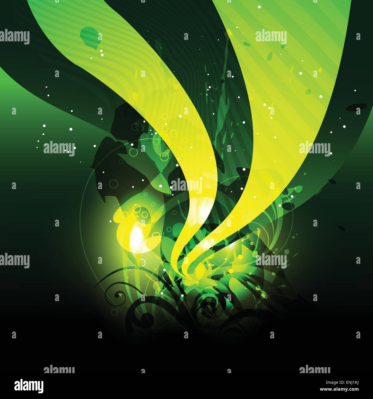 Vector eps10 green wave hi-res stock photography and images - Alamy