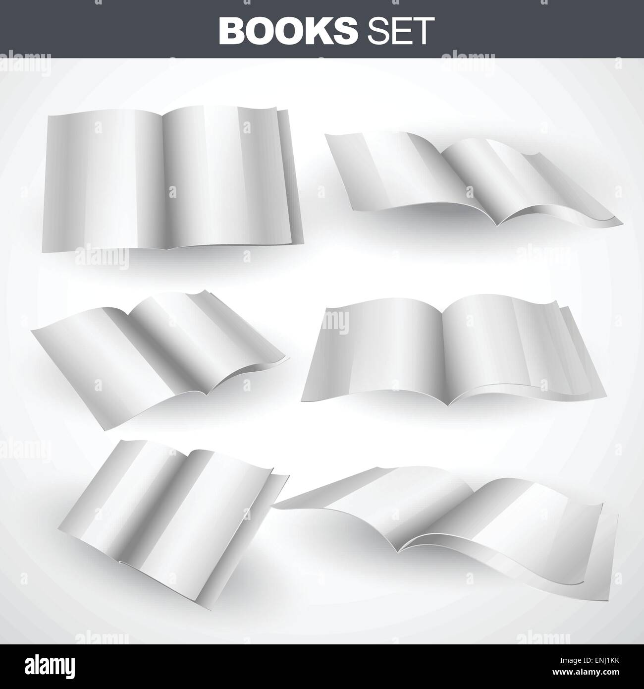 stylish set of vector open book Stock Vector Image & Art - Alamy