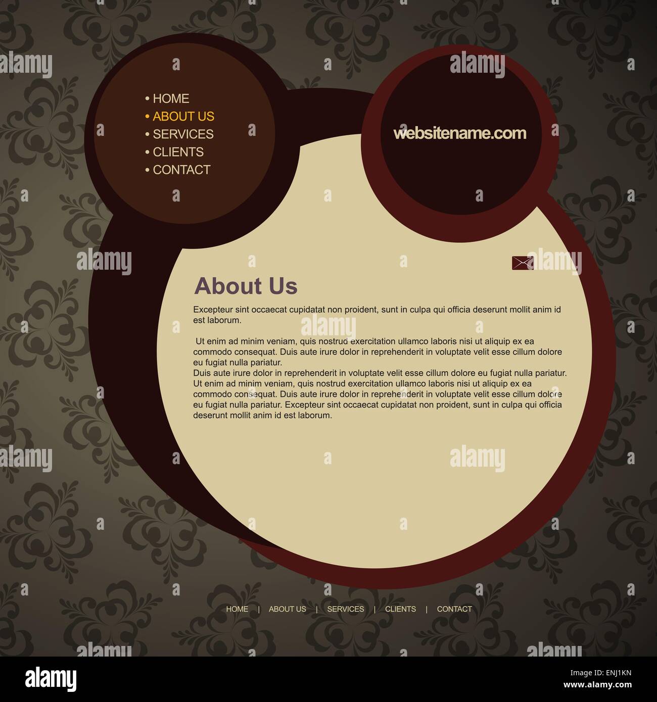 vintage style website layout Stock Vector Image & Art - Alamy