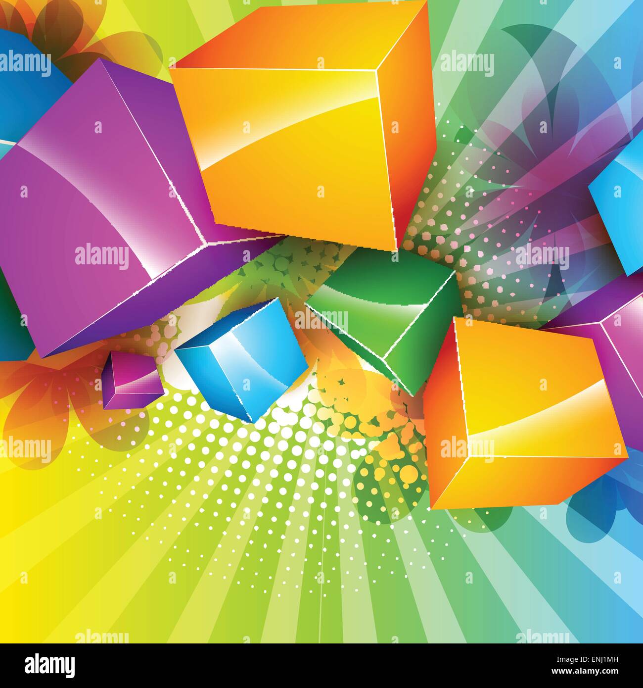 vector colorful cubes art design Stock Vector Image & Art - Alamy