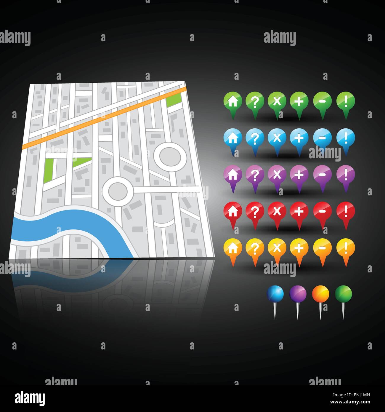 abstract city map illustration vector design Stock Vector Image & Art ...