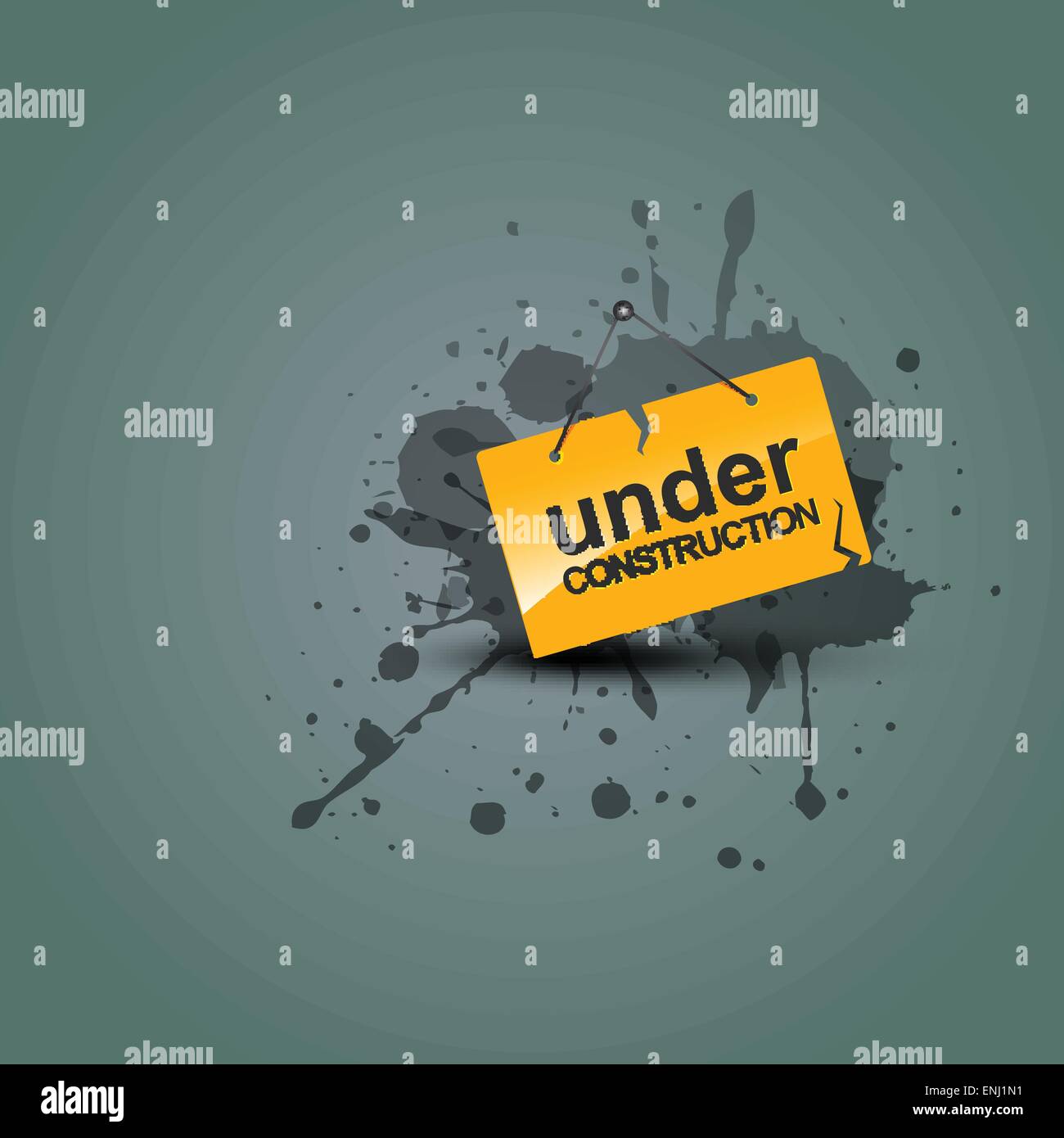 under construction label on grunge background Stock Vector Image & Art ...
