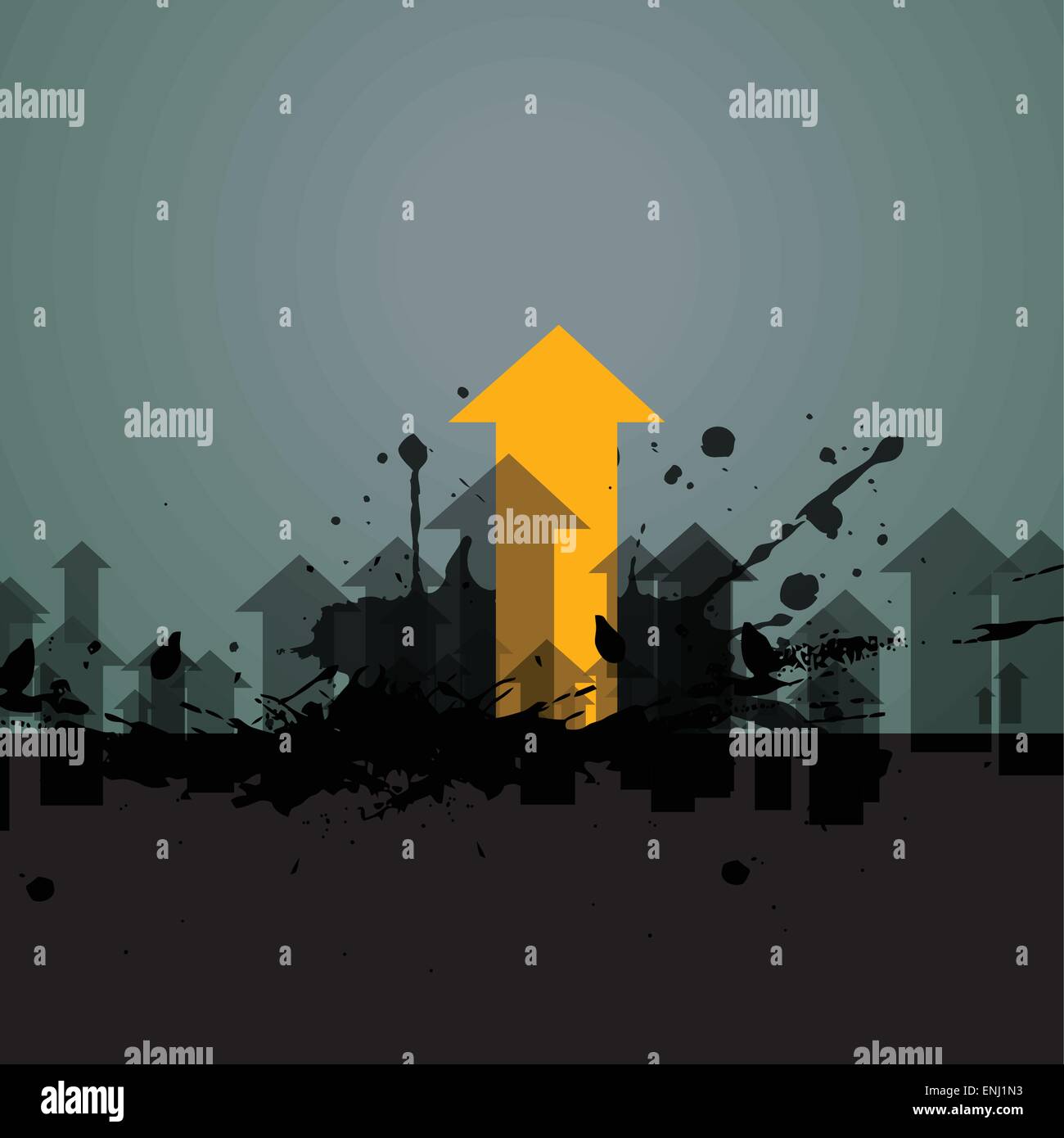 vector emerging arrow from grunge splash Stock Vector Image & Art - Alamy