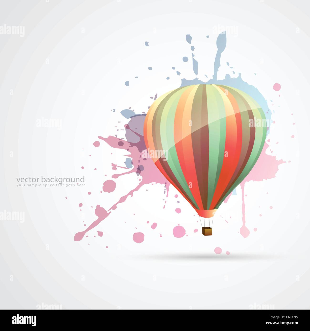 vector colorful parachute on abstract style background Stock Vector ...