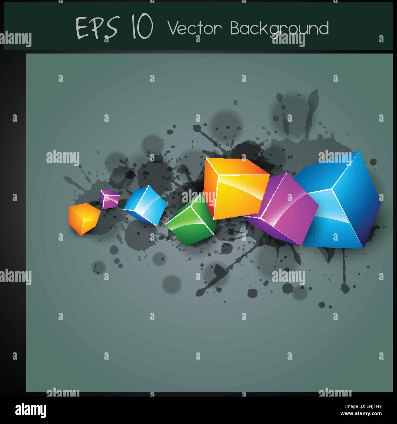 abstract 3d style cube design Stock Vector Image & Art - Alamy