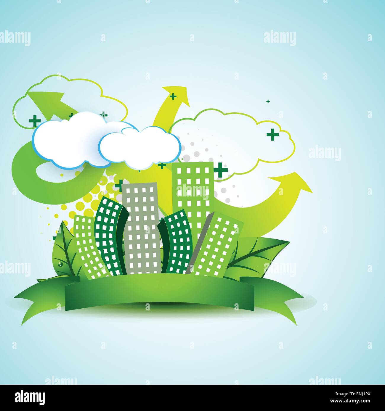 Eco city Stock Vector Images - Alamy