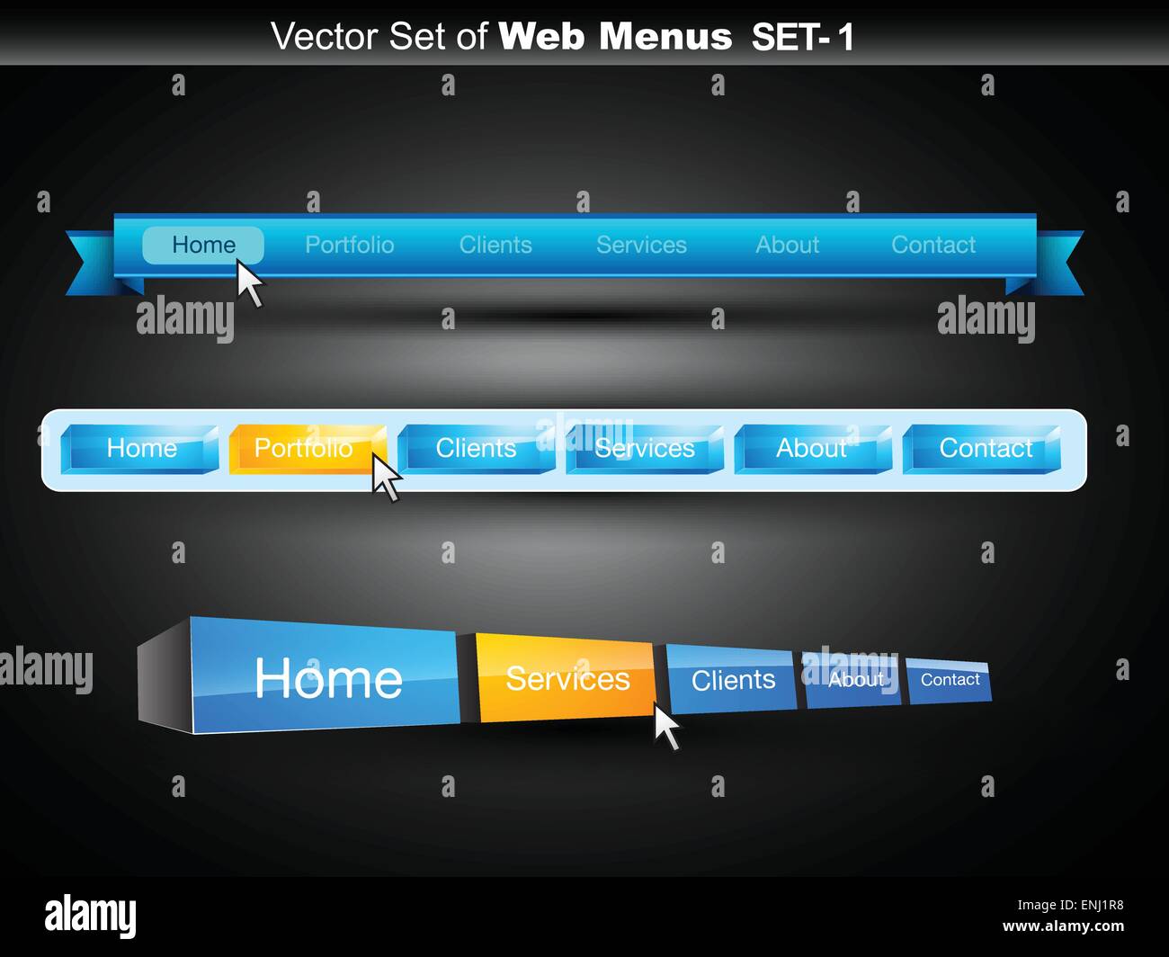 vector website menu banner design Stock Vector Image & Art - Alamy