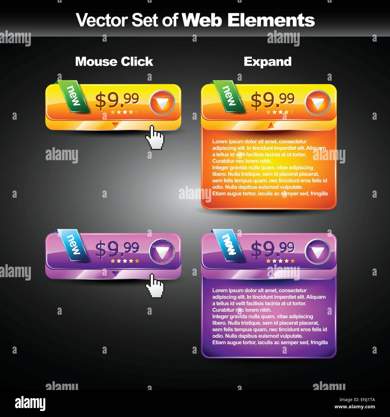 Drop down button hi-res stock photography and images - Alamy