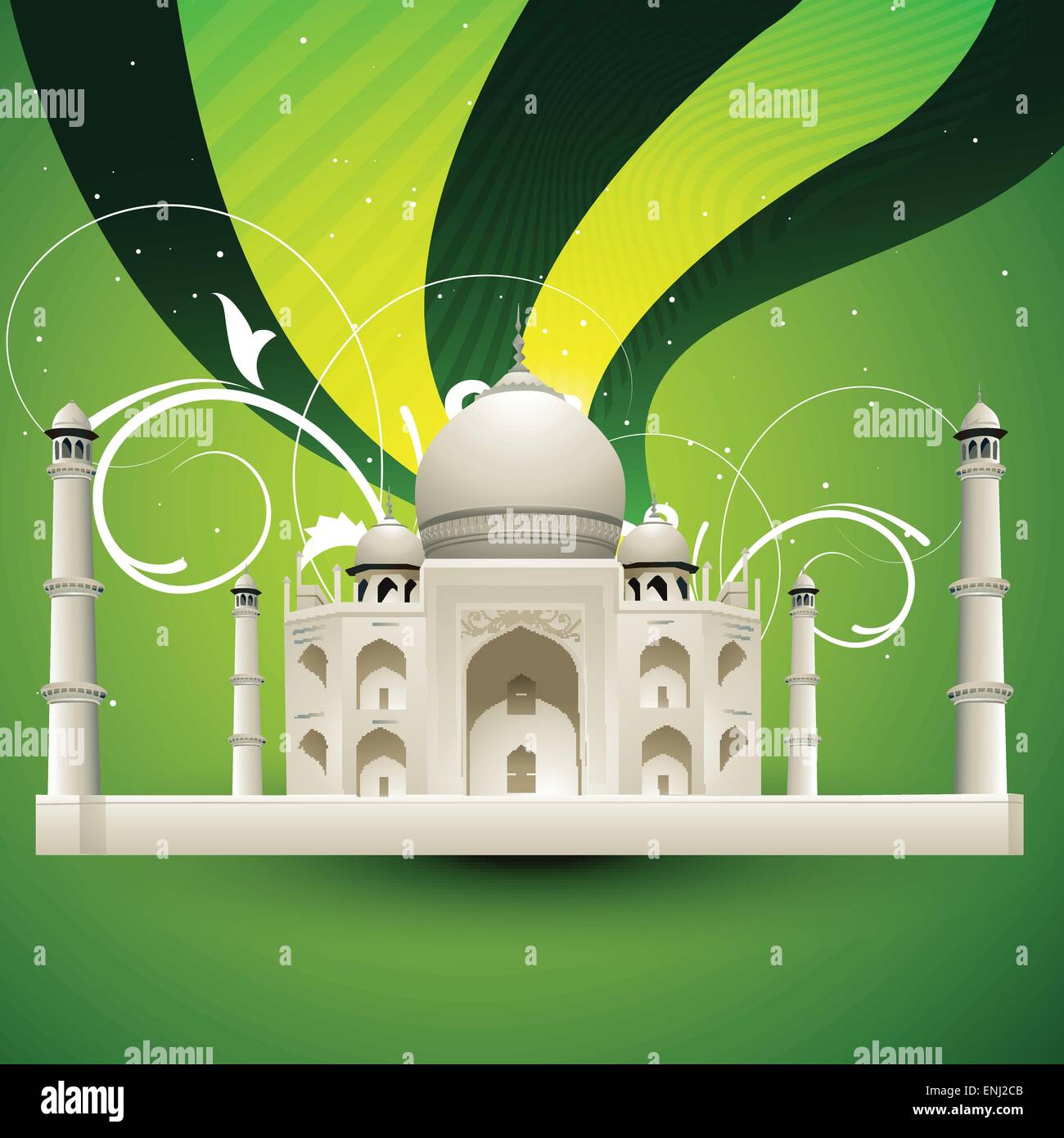 Beautiful taj mahal vector illustration Stock Vector Image & Art - Alamy