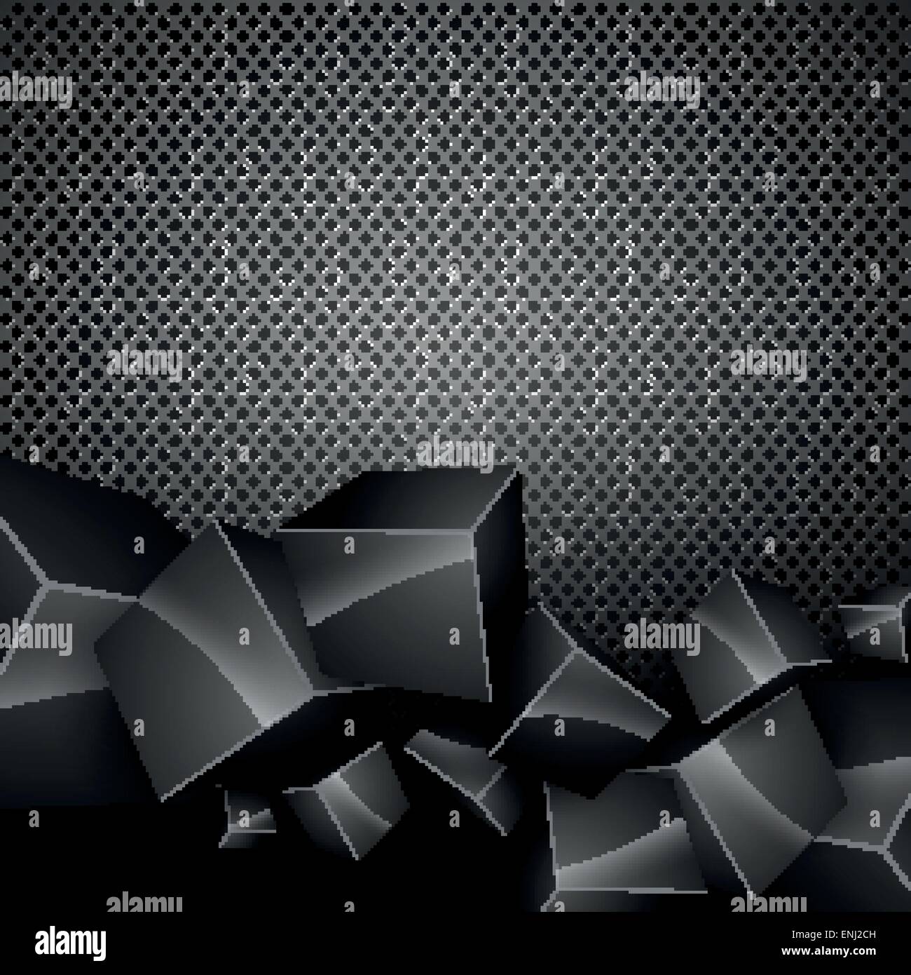 stylish dark background with 3d boxes Stock Vector Image & Art - Alamy