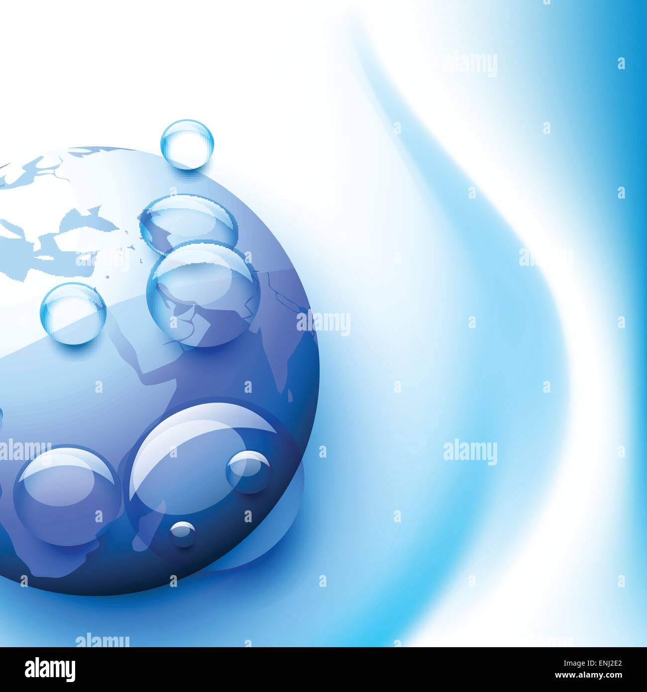 vector eco background with earth and water droplets Stock Vector Image ...