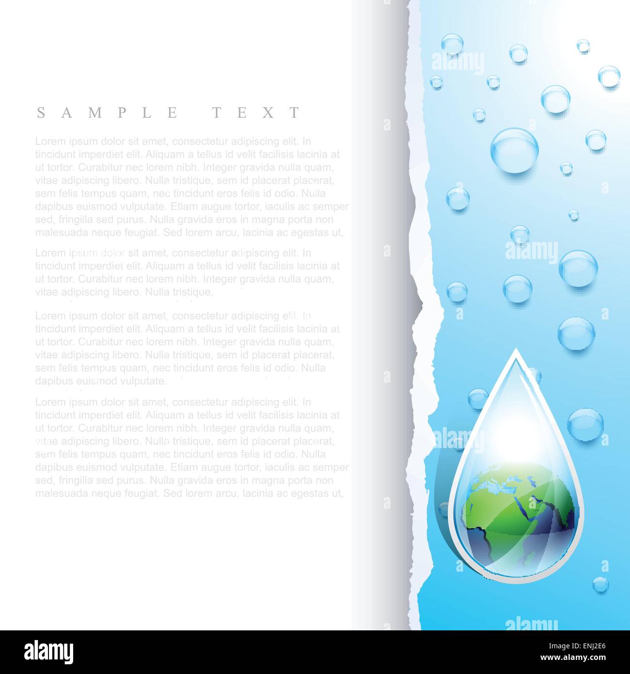 vector earth on water drop Stock Vector Image & Art - Alamy