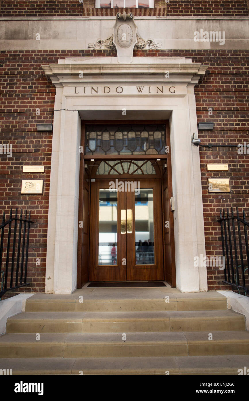 A general view of the Lindo Wing of St Mary's Hospital in London, where ...