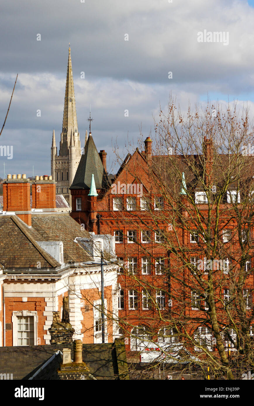 Norwich city cathedral castle hi-res stock photography and images - Alamy