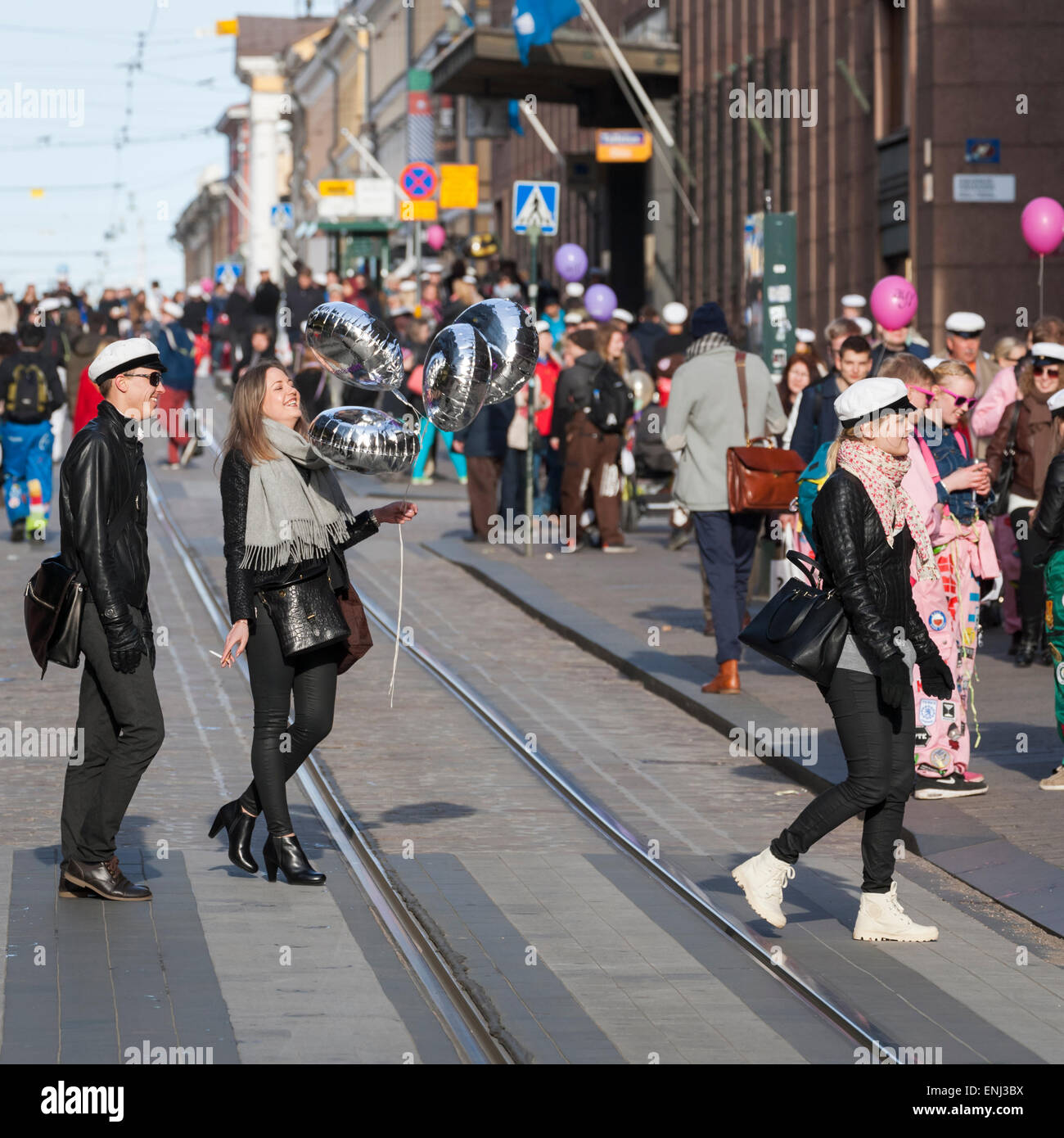 May Day Eve in Helsinki Stock Photo - Alamy