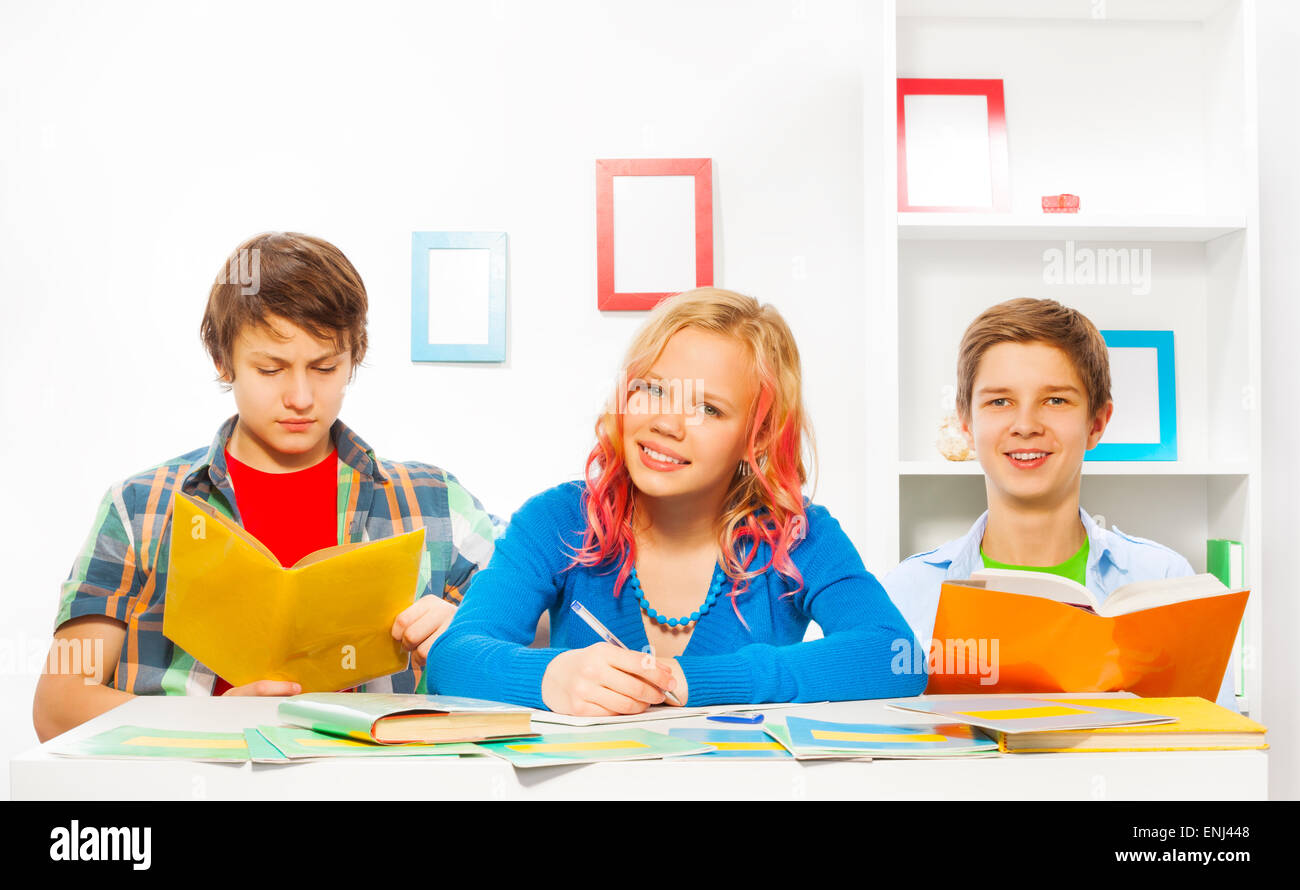 Boy home homework boys hi-res stock photography and images - Alamy