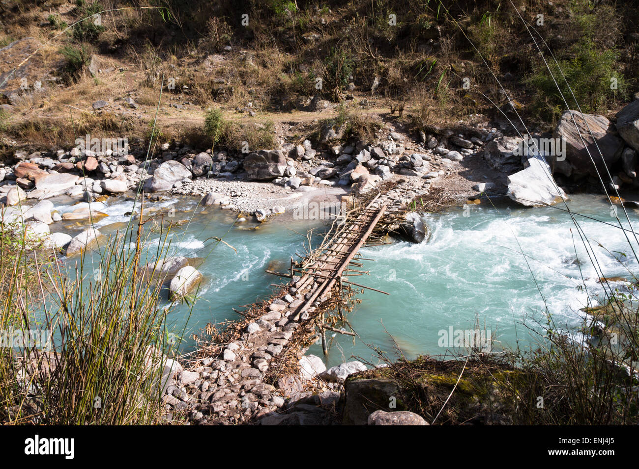 Nepal bridge hi-res stock photography and images - Alamy