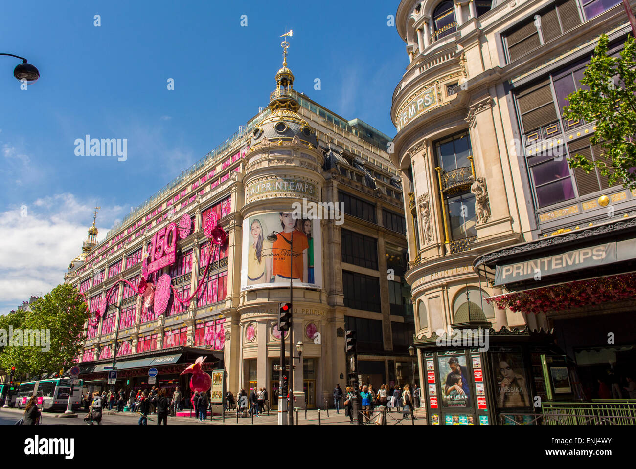 paris, France., Street Scene, French Department Store, Printemps ...