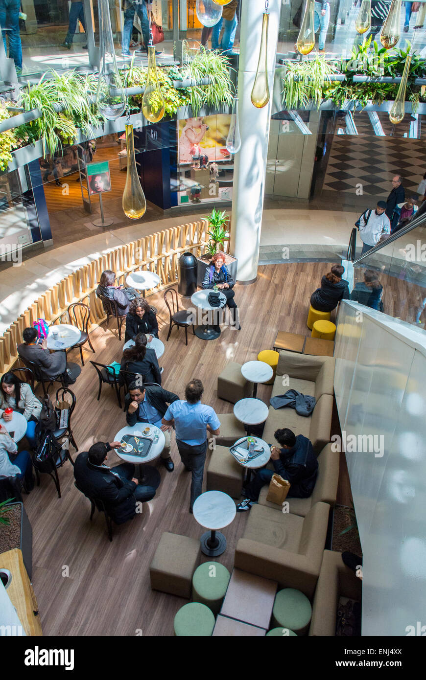 paris, France., High Angle View, Medium Crowd People Sharing Drinks ...