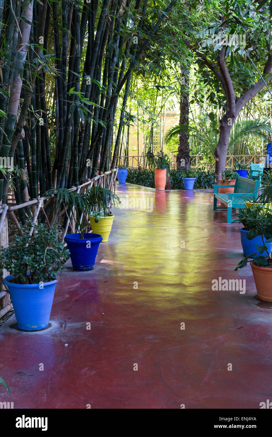 Yves Saint Laurent garden Morocco Marrakech Marrakesh Moroccan gardens ...