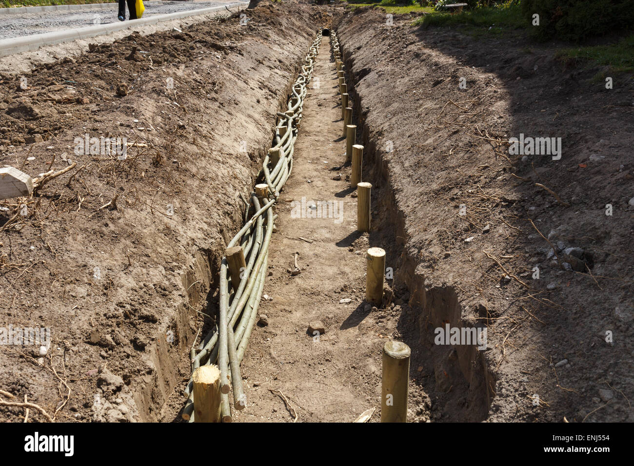 waste water trench Stock Photo - Alamy