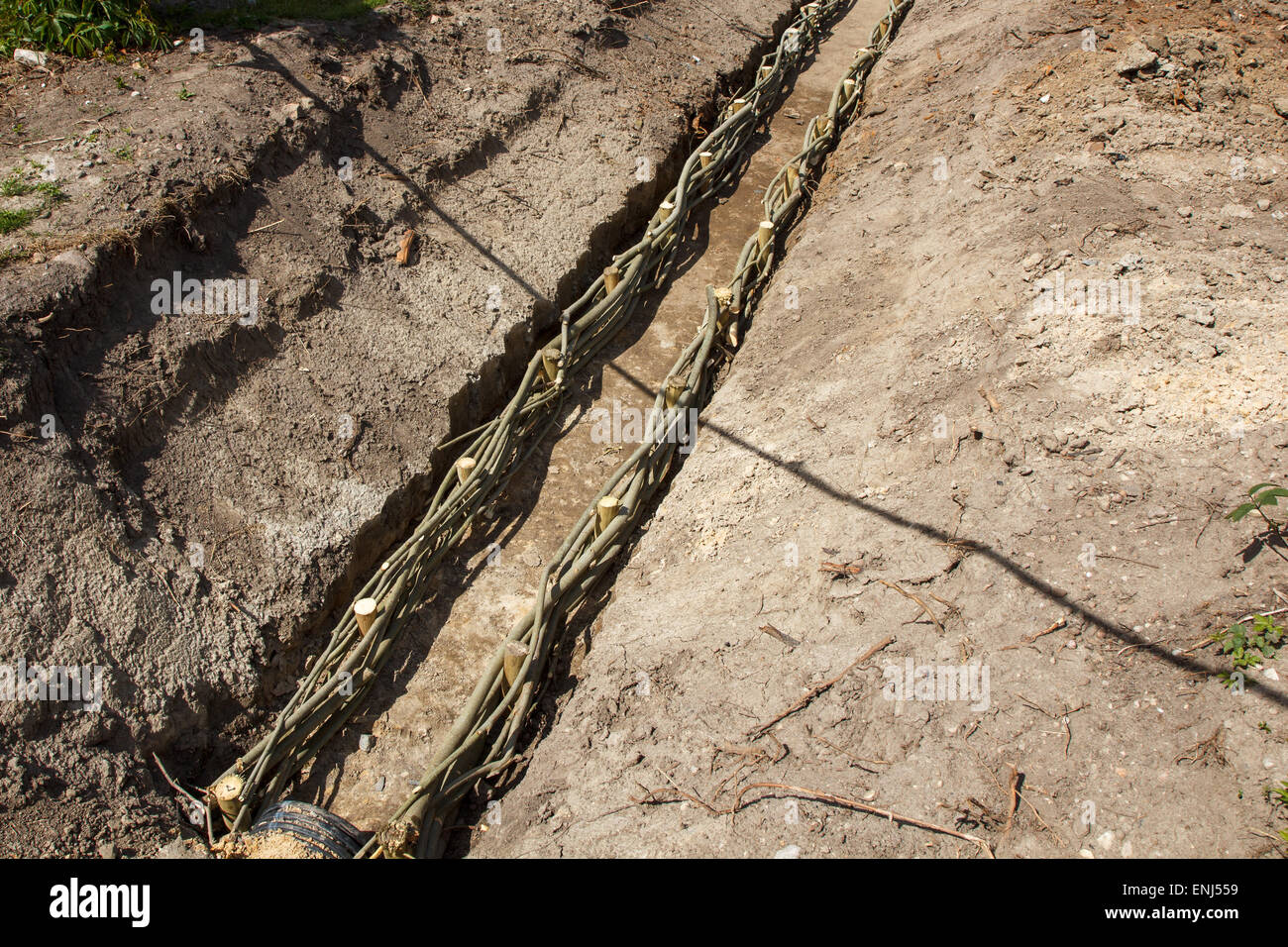 waste water trench Stock Photo - Alamy