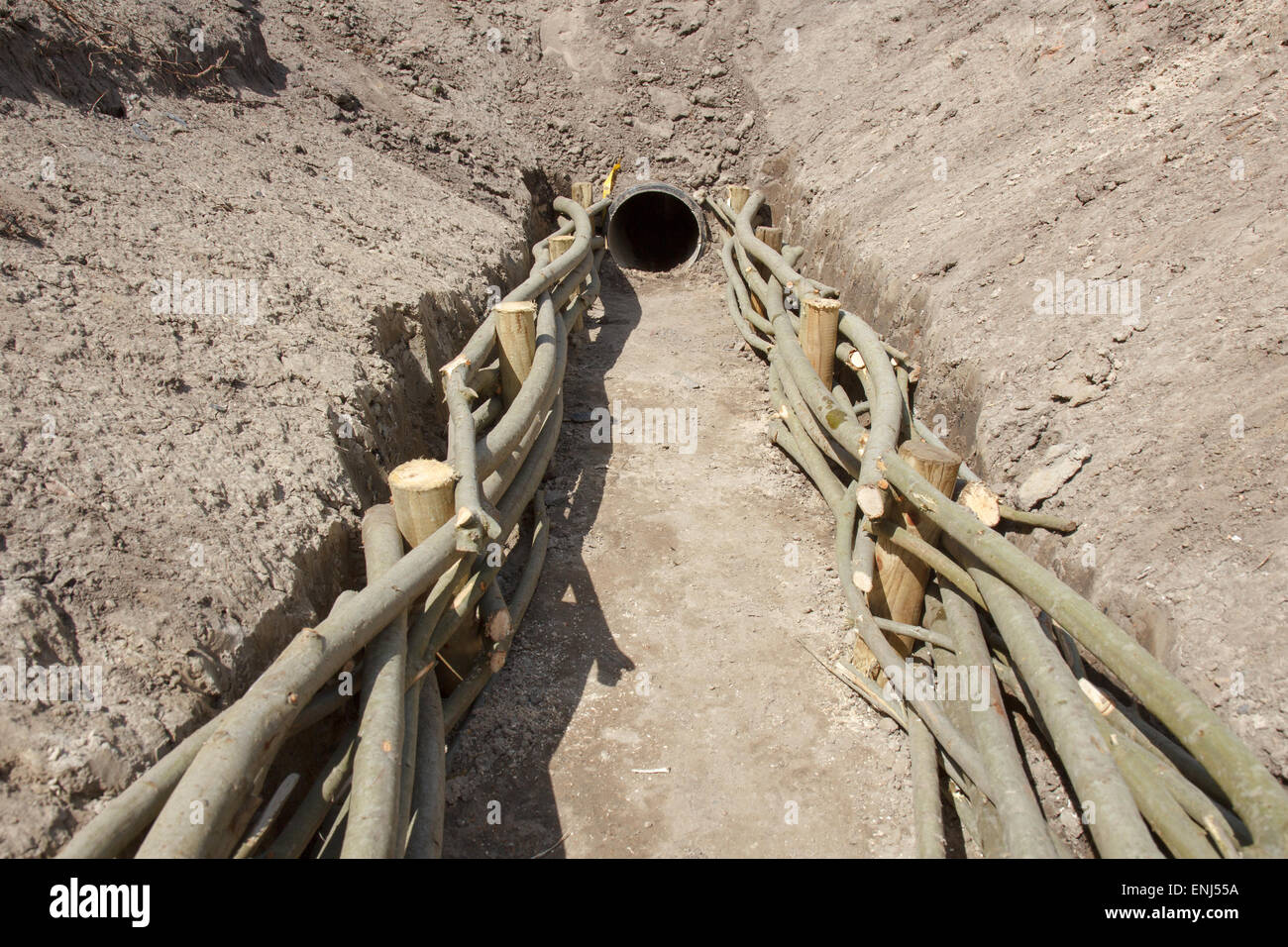 waste water trench Stock Photo - Alamy