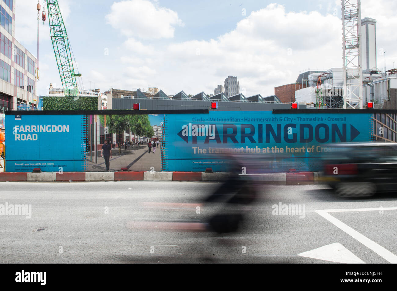 Crossrail works at Farringdon in London Stock Photo - Alamy