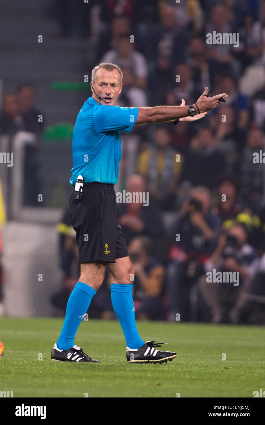 Turin, Italy. 5th May, 2015. Martin Atkinson (Referee) Football/Soccer ...