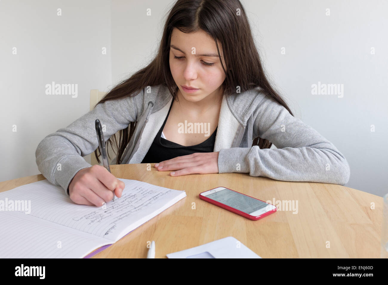 Smart girl homework hi-res stock photography and images - Alamy