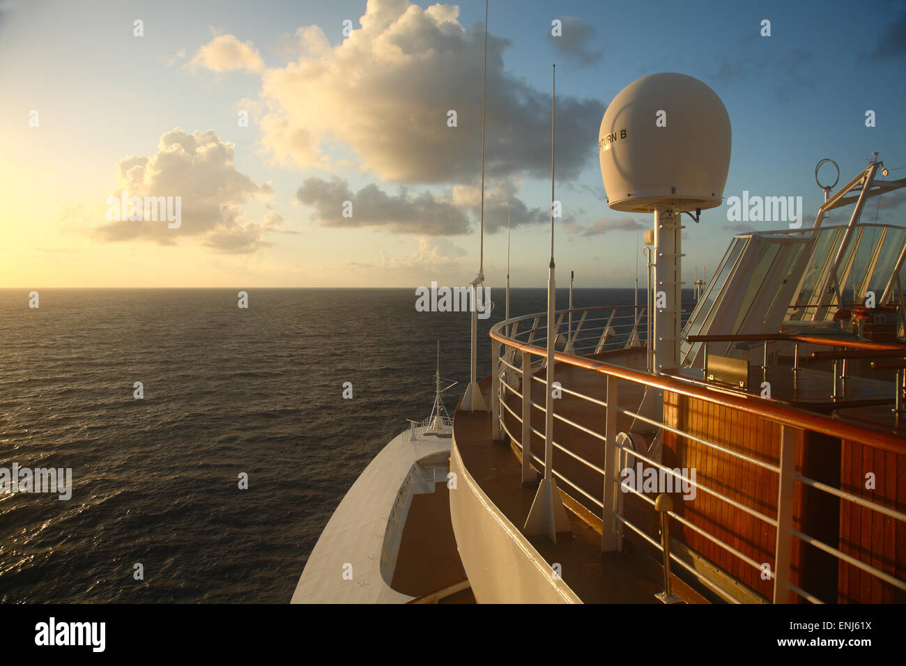 At sea aboard a cruise ship Stock Photo - Alamy