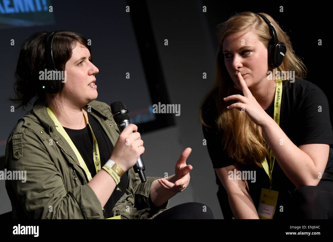 Berlin, Germany. 06th May, 2015. Producers Marie Meimberg (L) and Anna ...