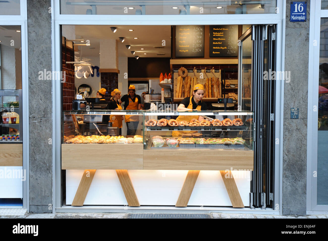 Munich, Germany. 06th May, 2015. The Croatian bakery Mlinar on ...