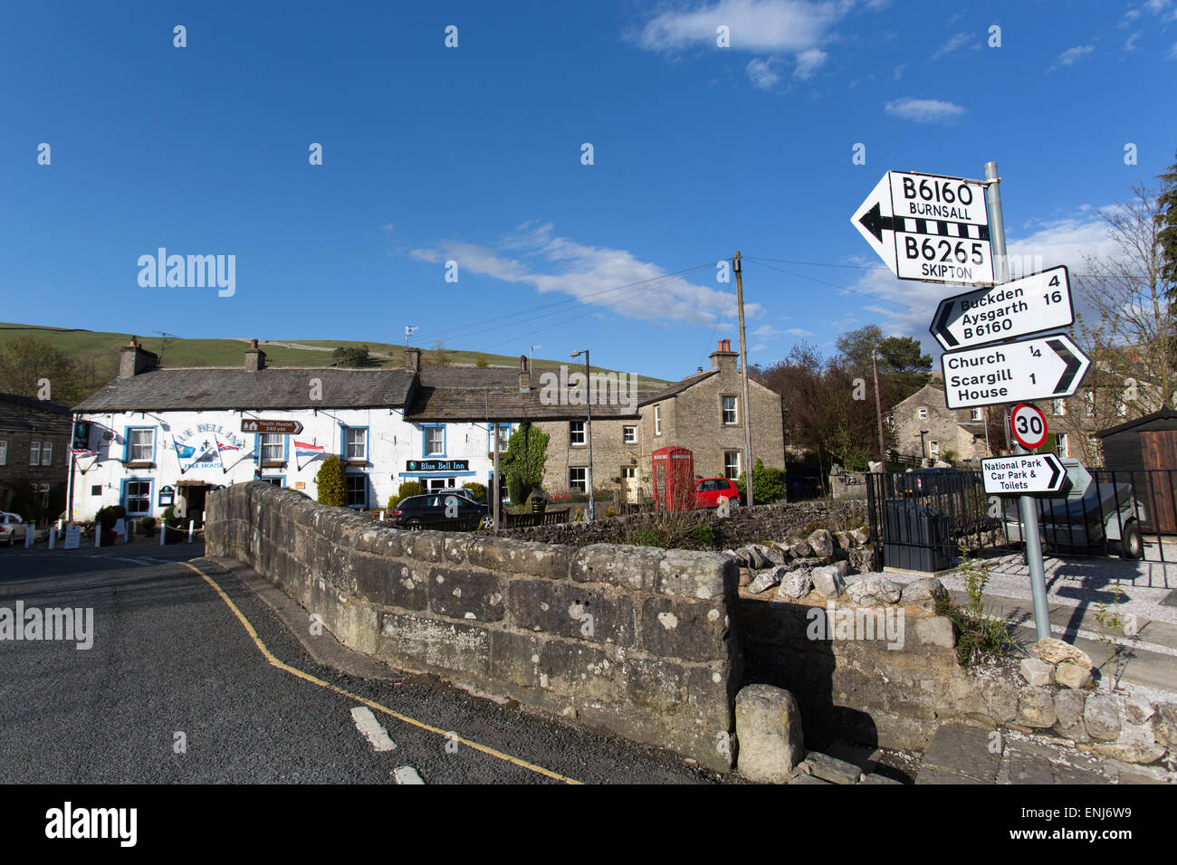 Village of Kettlewell, Yorkshire, England. Picturesque view of a pre ...