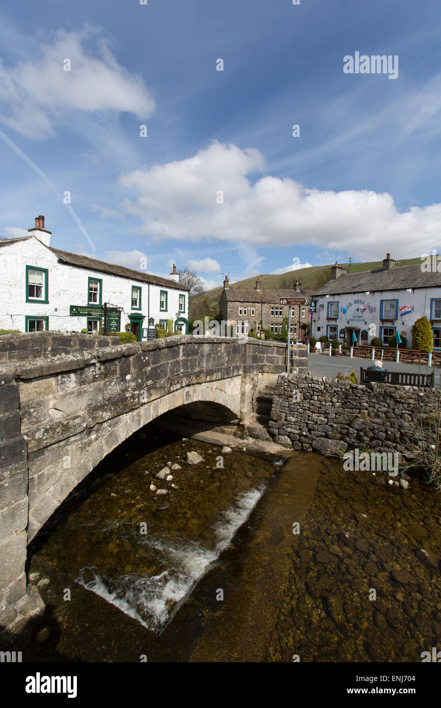 Village of Kettlewell, Yorkshire, England. Picturesque view the narrow ...